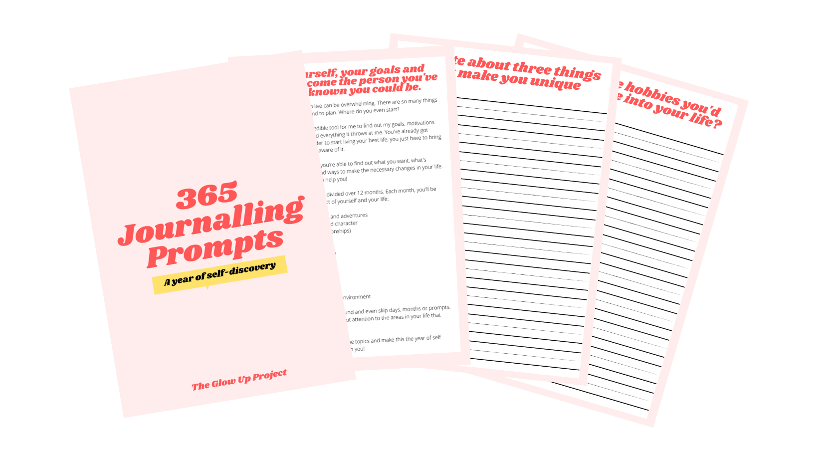 365 Day Journaling Workbook - The Glow Up Project